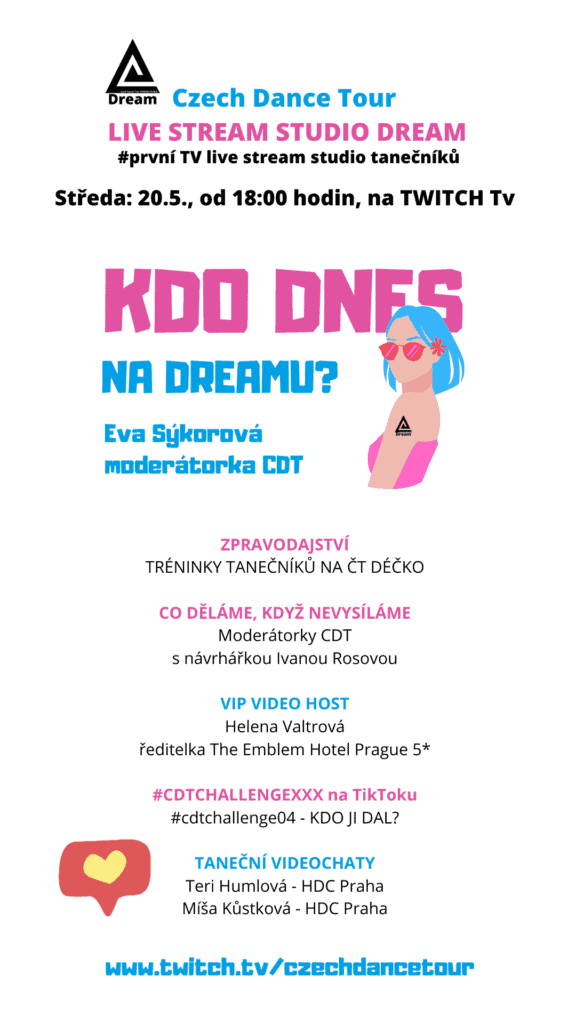 Online programy DREAM Live Stream a UČITOURKA | CZECH DANCE TOUR